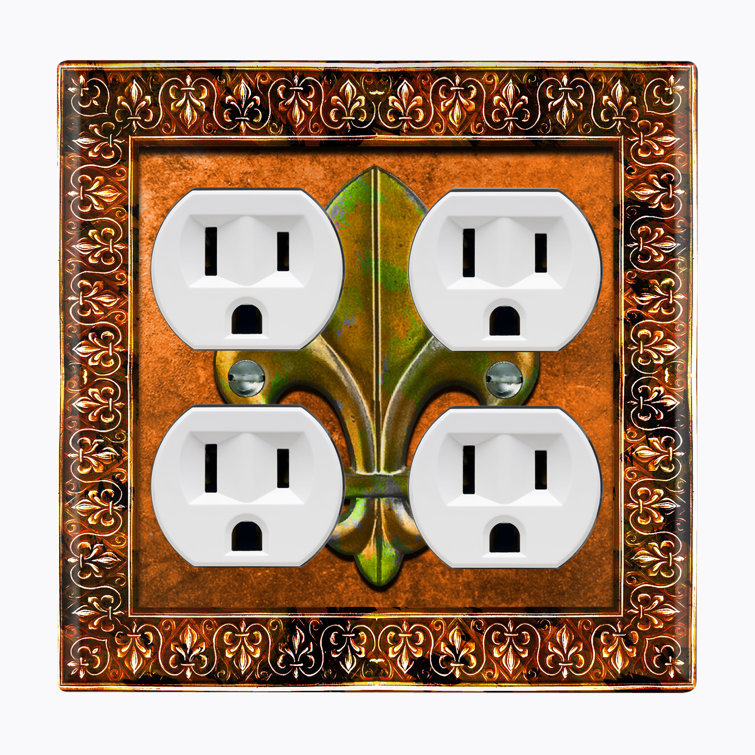WorldAcc Patterned 2 - Gang Duplex Outlet Standard Wall Plate | Wayfair