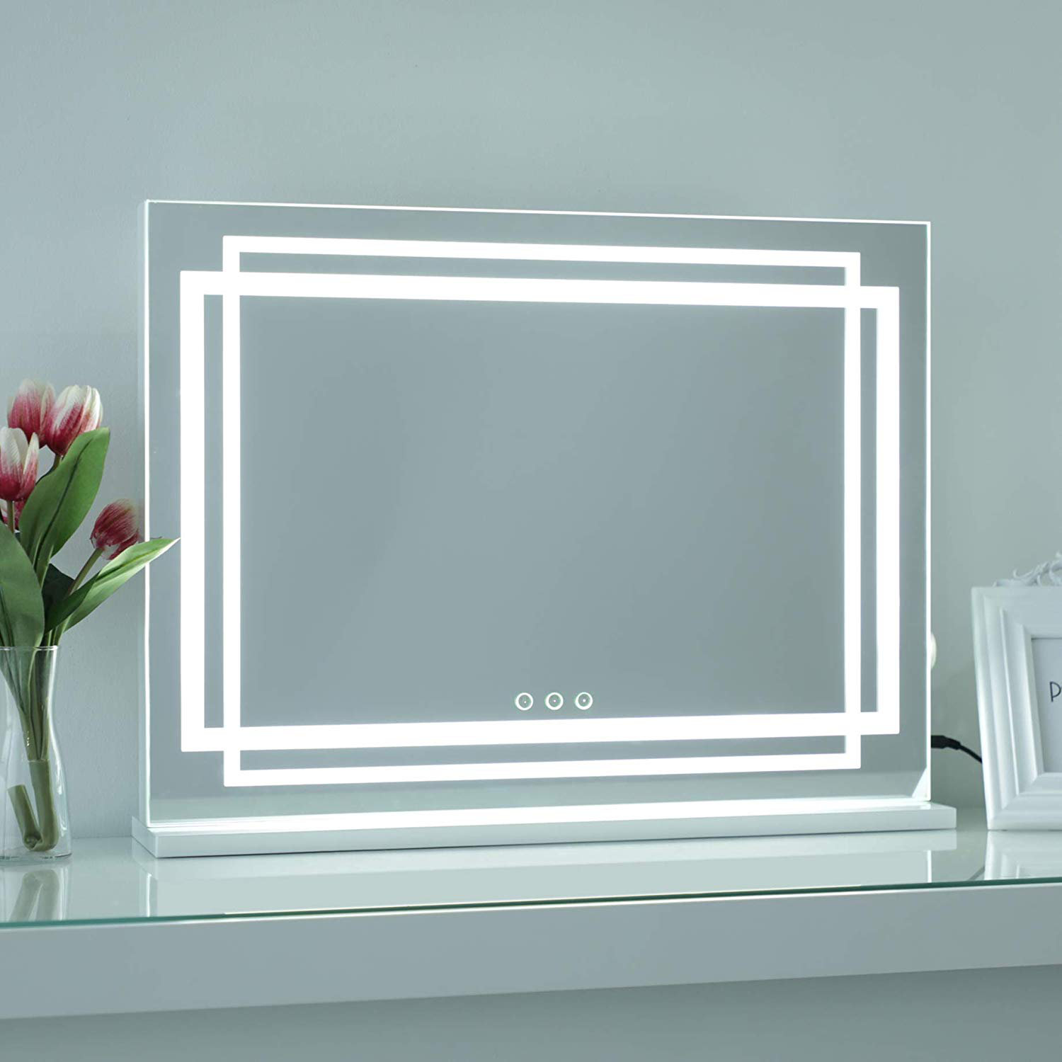 Latitude Run® Barnali Frameless Lighted Makeup Mirror & Reviews | Wayfair