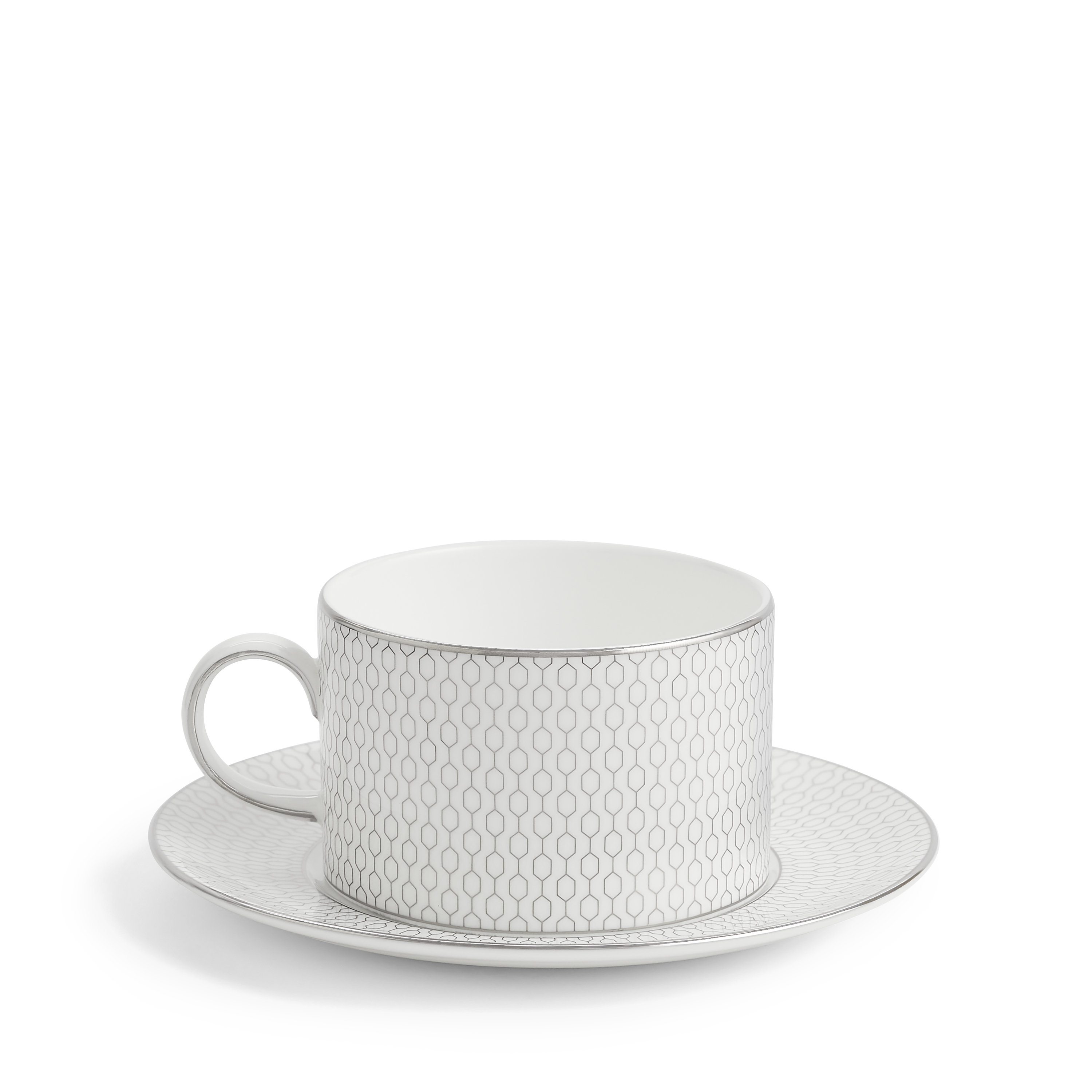 Wedgwood Gio Platinum Teacup & Saucer Set | Perigold