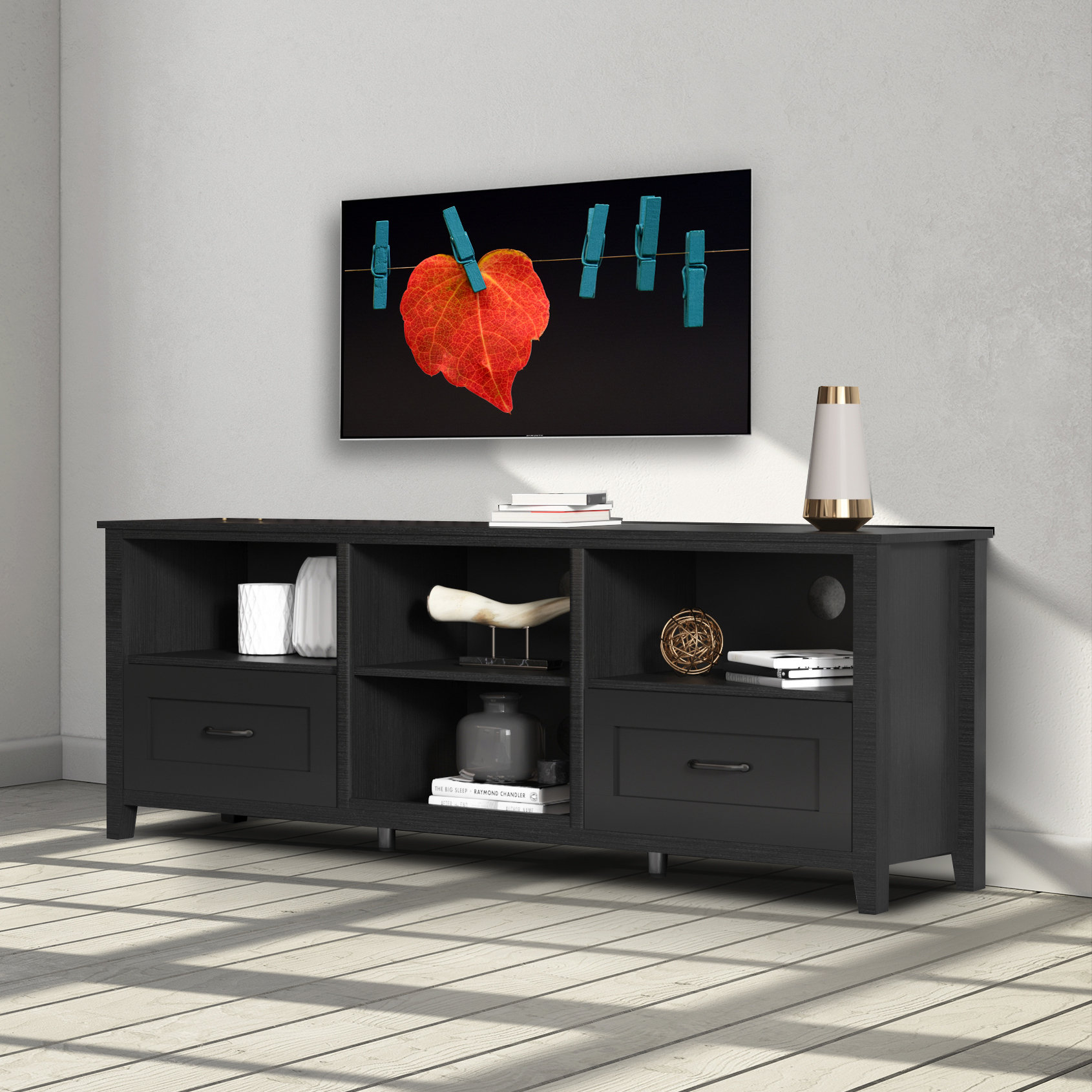 Red Barrel Studio Lindmar 70.08'' W Media Console TV Stand, For TVs Up ...