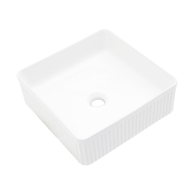 Arch Glass Designs Square Countertop Ceramic Sink | Wayfair