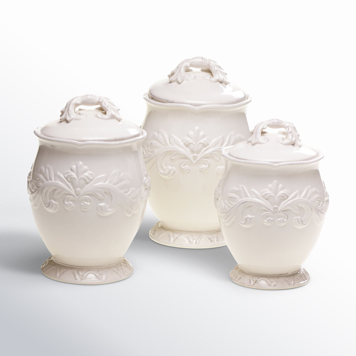 Certified International Firenze 3 Piece Storage Jar Set & Reviews | Wayfair