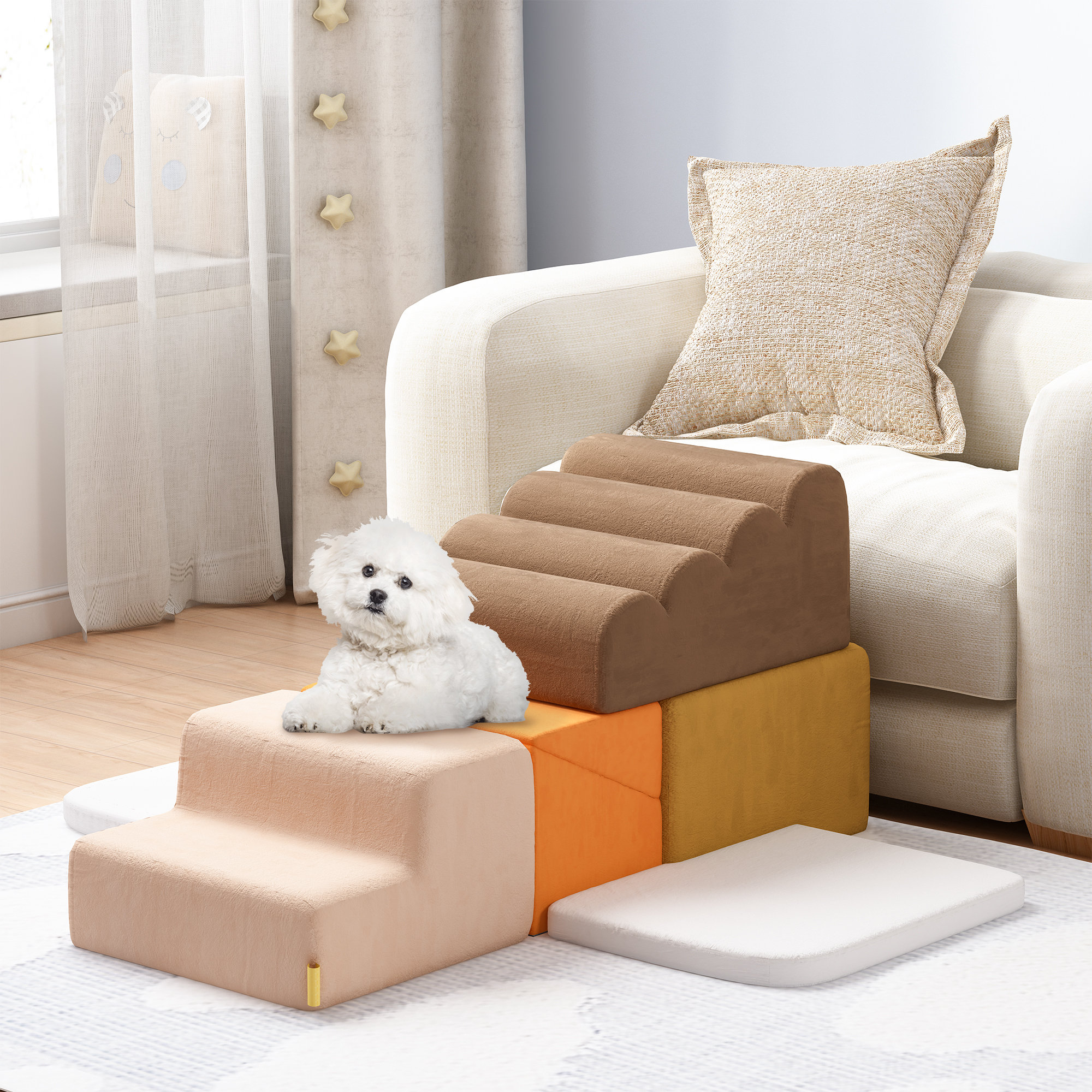 Archie & Oscar™ Colorful 6-Pack Pet Ramp Soft Stairs Foam Block Unit ...