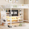 Isabelle & Max™ Metal Loft Bed With Tv Cabinet, Stairs & Wardrobe ...
