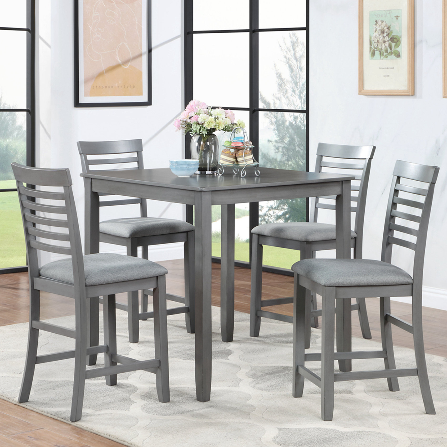 August Grove® Wooden Dining Table Sets, Kitchen Table For Small Space ...