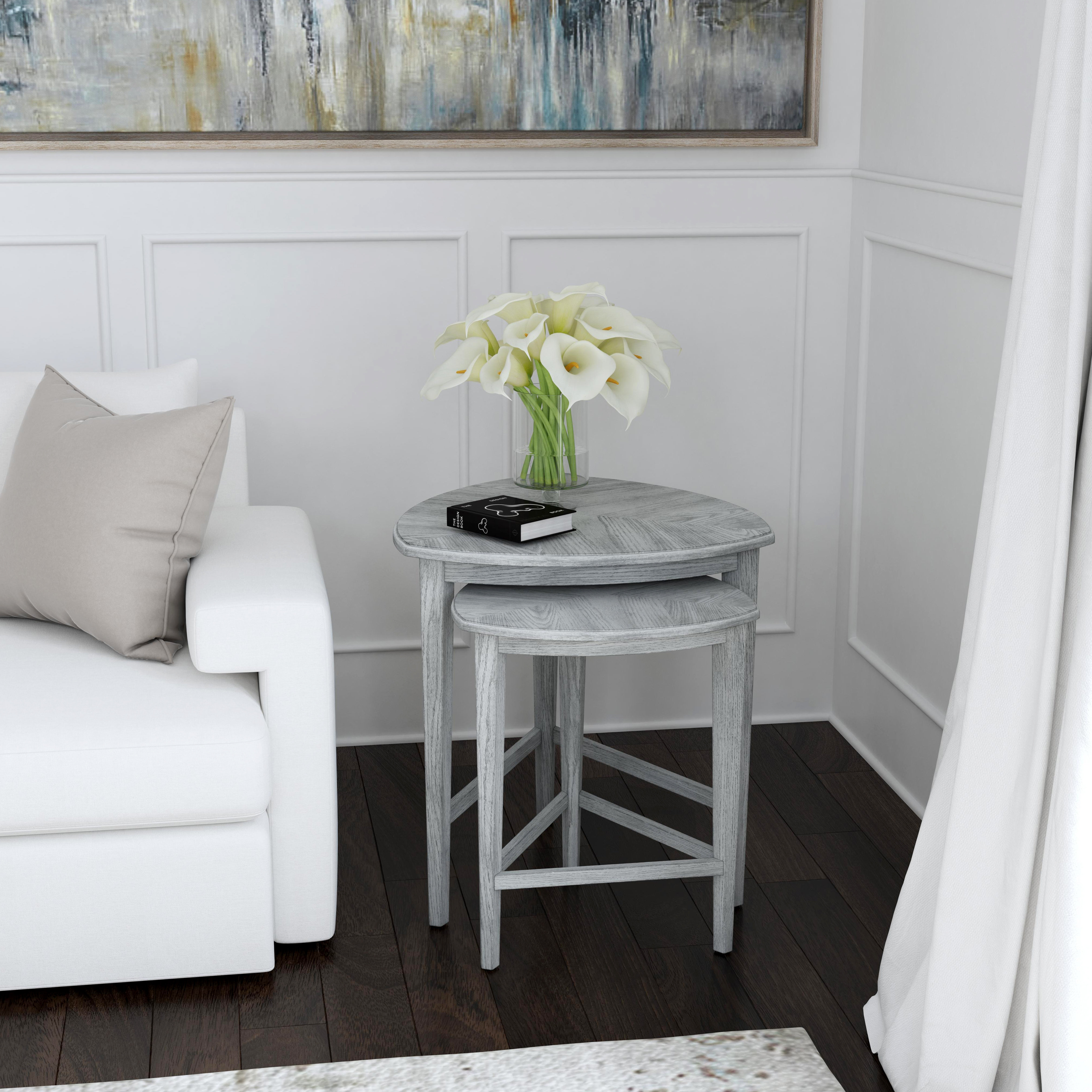 Lark Manor™ Athaniel Solid Wood 3 Legs Nesting Tables & Reviews | Wayfair