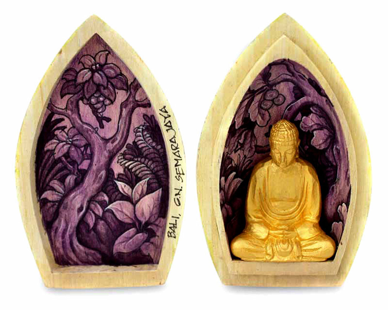 Bungalow Rose Handmade Hidden Buddha Wood Statuette - Wayfair Canada