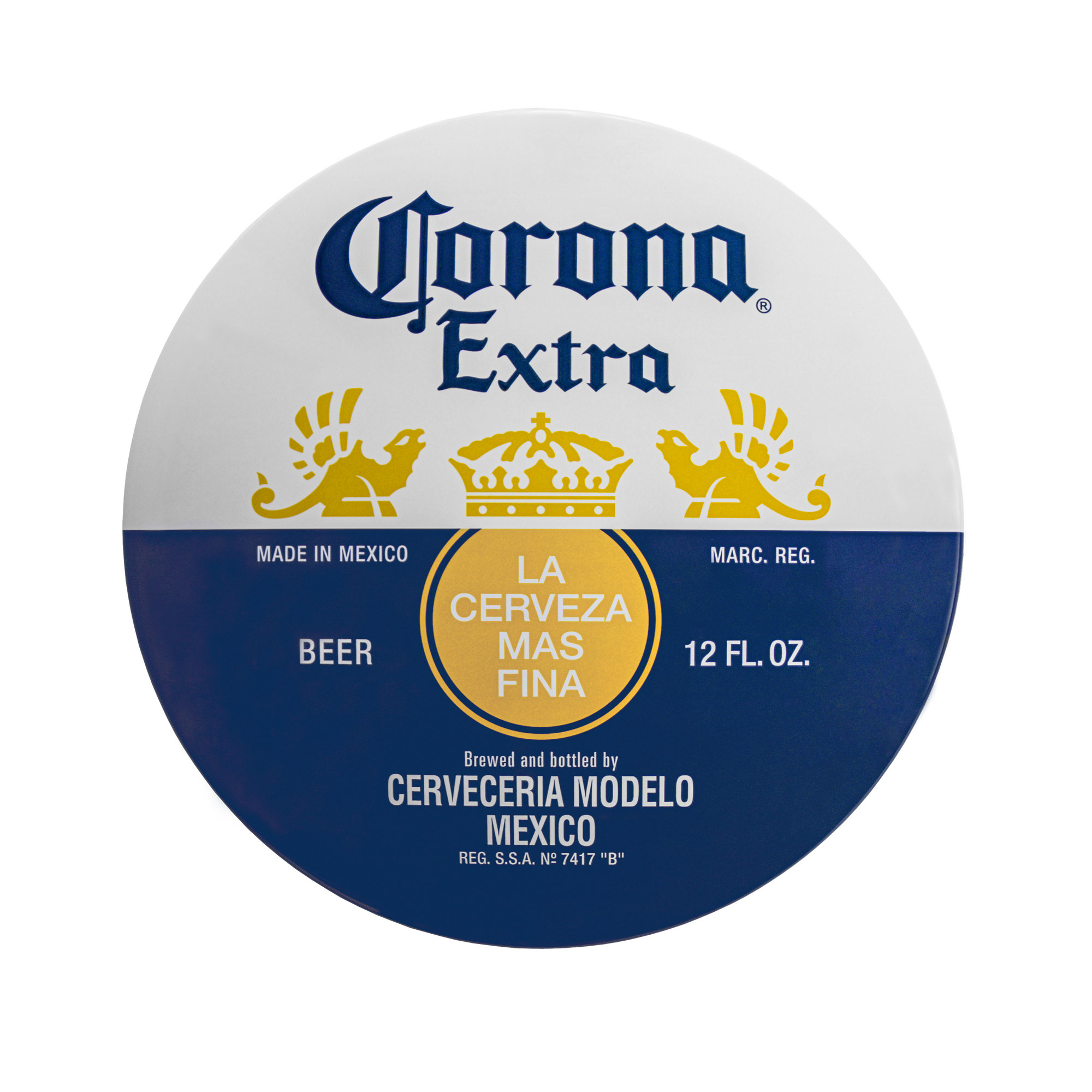 American Art Decor Mancave Round Corona Light Dome Shaped Metal Sign ...