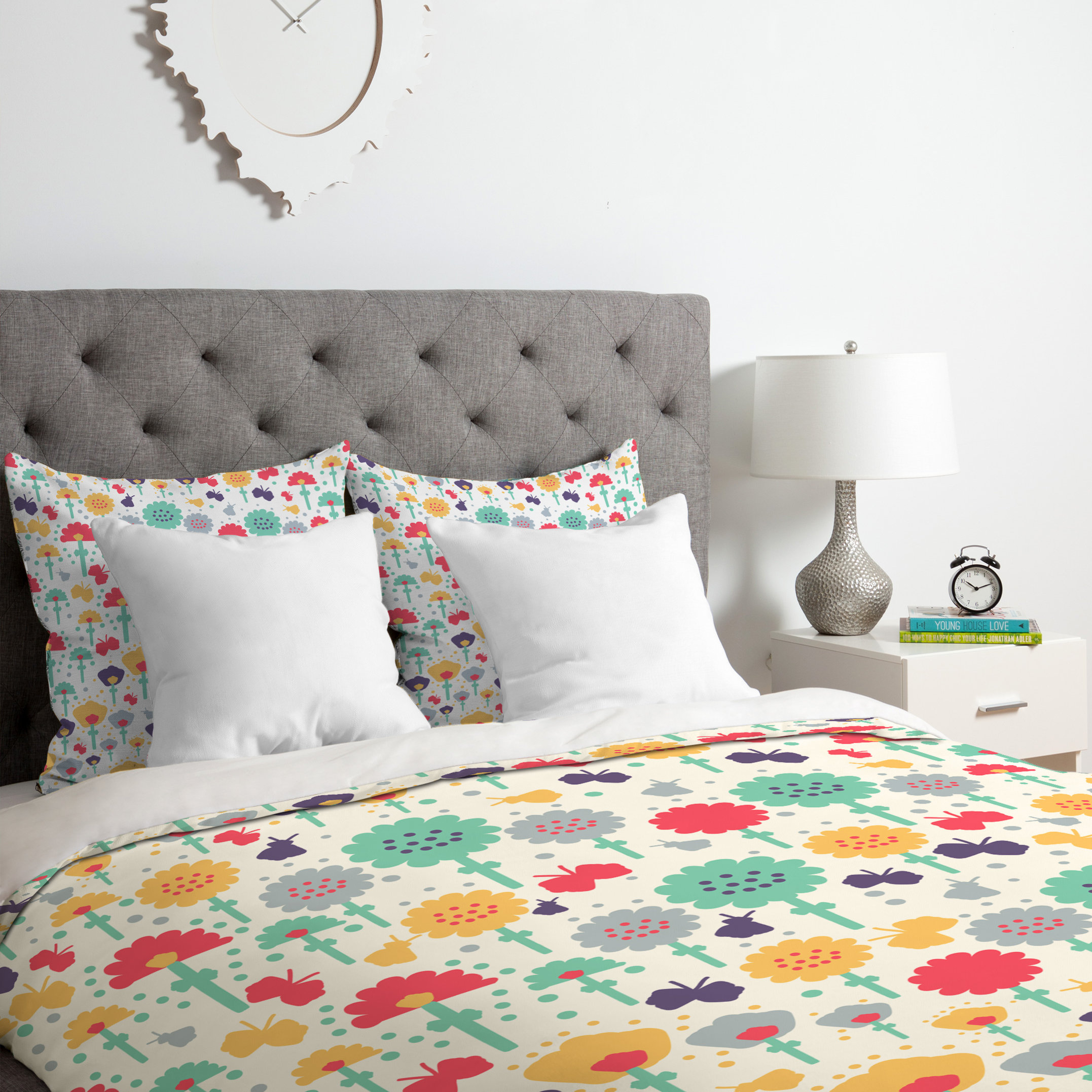 Deny Designs Mochi Flowers 2 Piece Duvet Cover Set | Wayfair