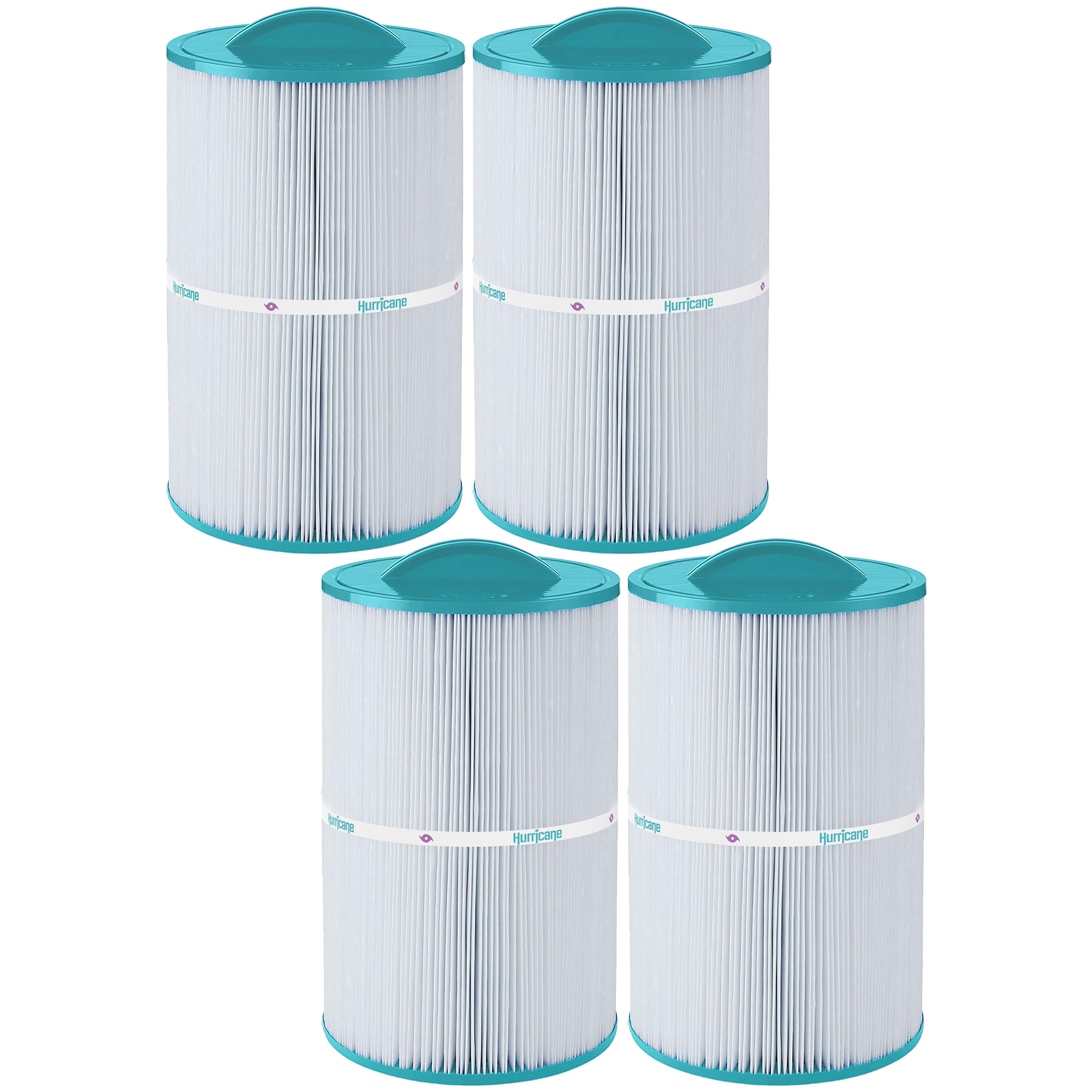 Hurricane 4 Pack HF7350-01 Advanced Pool and Spa Filter Cartridge ...