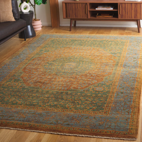 Bungalow Rose Kline Hand Knotted New Zealand Wool Oriental Rug | Wayfair