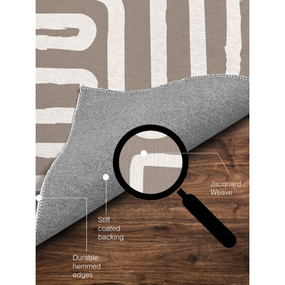 ULLI HOME Chikka Rectangle Chair Mat with Hemmed Edges Edge for Firm ...