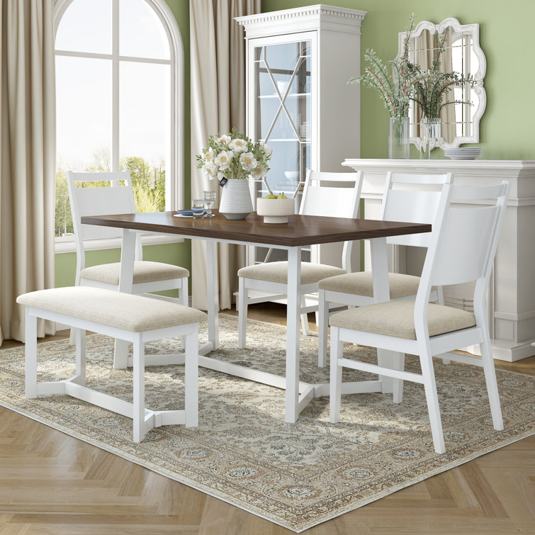 Red Barrel Studio® 6 - Piece Trestle Dining Set & Reviews | Wayfair