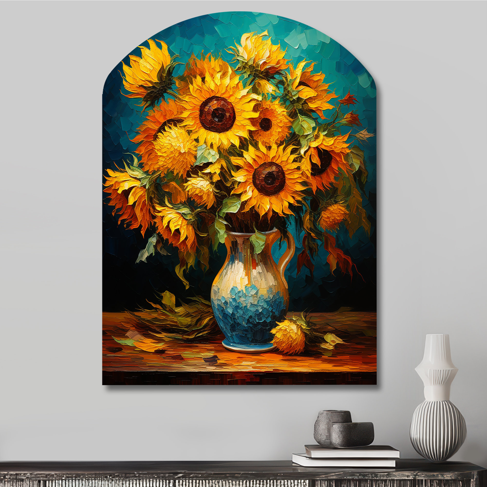 Design Art Masterpiece Sunflowers By Van Gogh IV - Asymmetrical ...