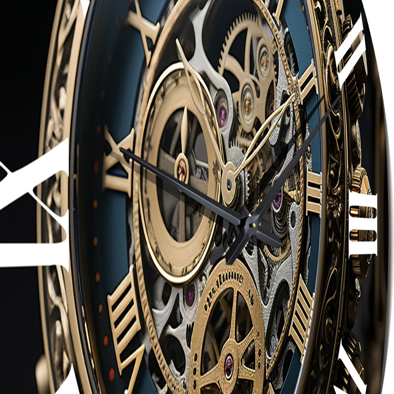 Design Art Luxury Watch Diamond Dusk V Metal Wall Clock | Wayfair