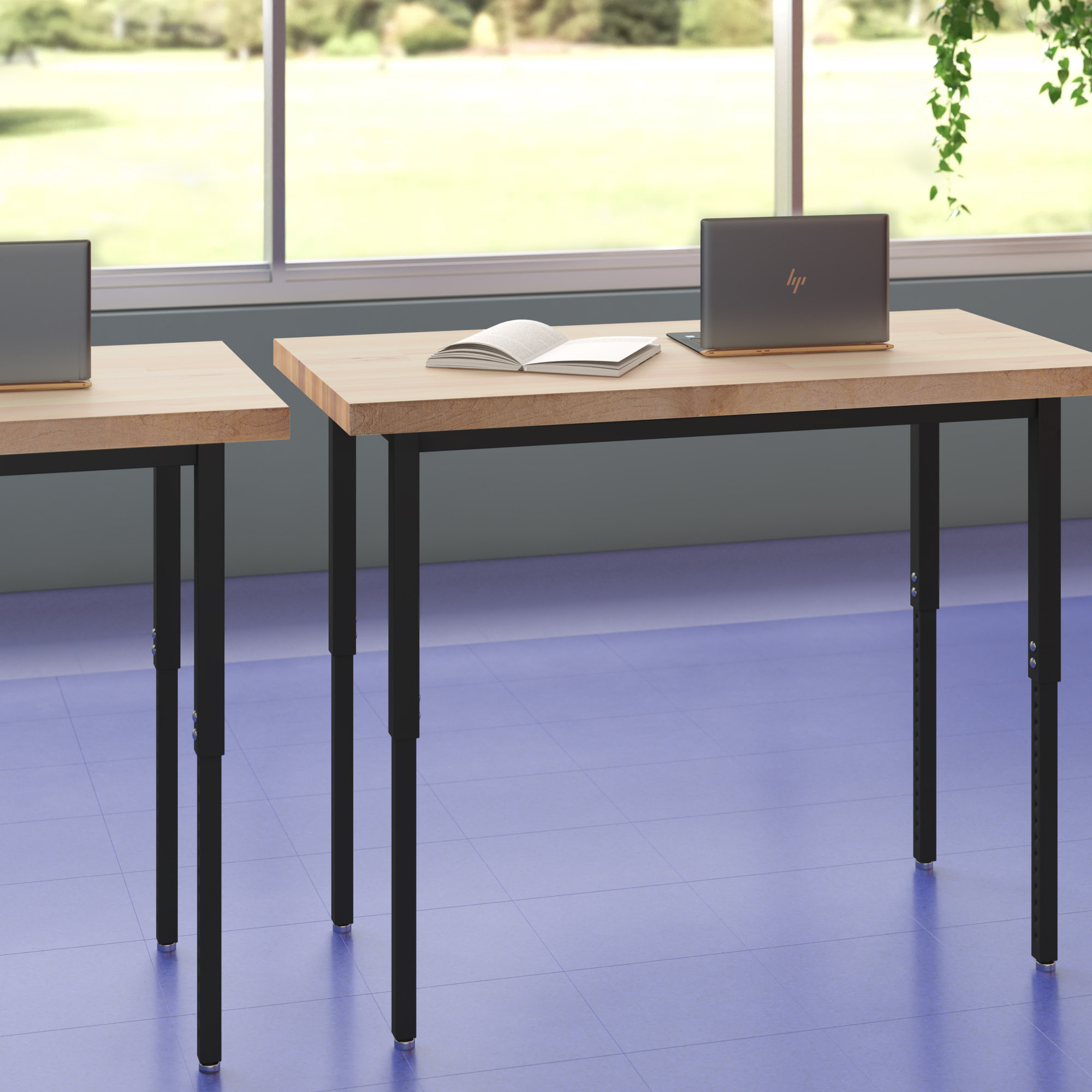 National Public Seating Height Adjustable Rectangular Activity Table ...