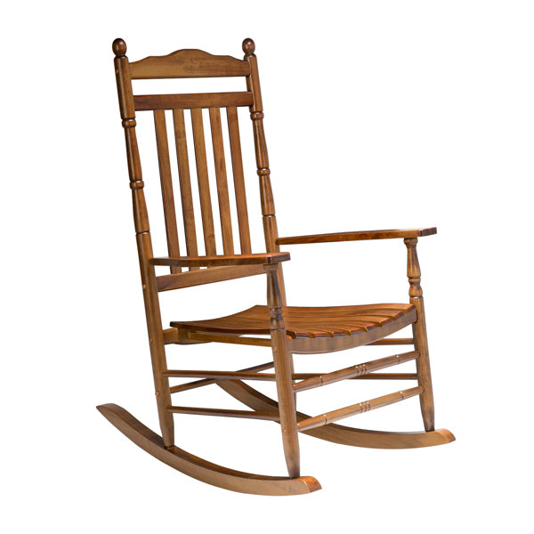 Ebern Designs Katriece Solid Wood Rocking Chair | Wayfair