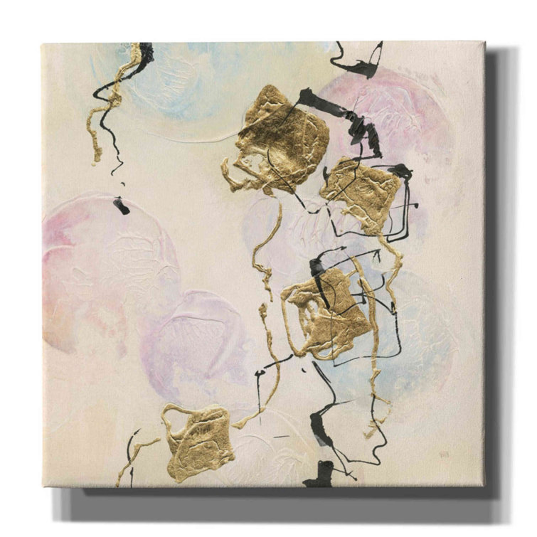 Mercer41 Marzette Gold Blocks On Pastel I On Canvas by Chris Paschke ...