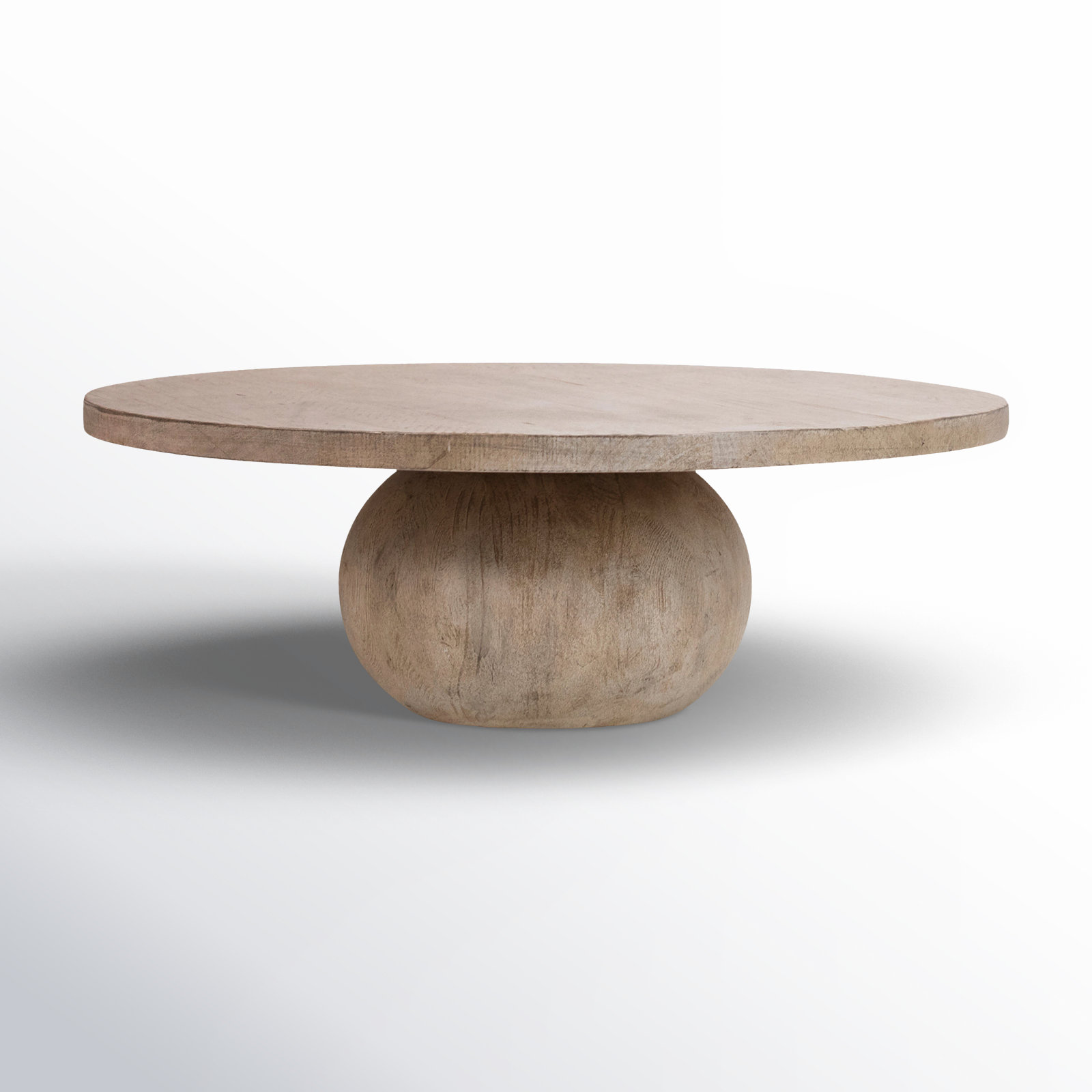 Joss & Main Jepsen 42" Round Reclaimed Pine Modern Coffee Table with ...