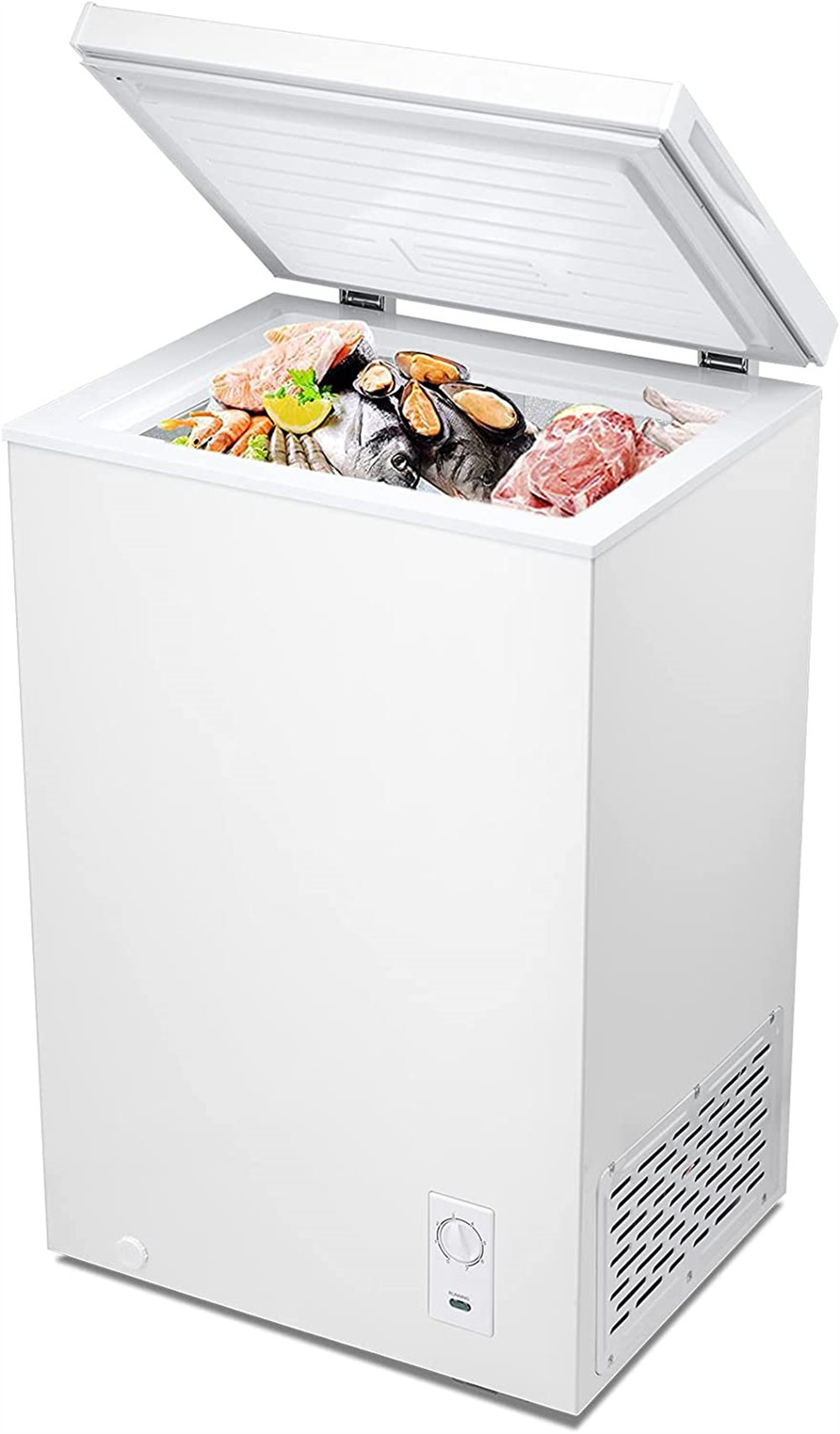 R.W.FLAME Portable 2.7 cu. ft. Garage Ready Chest Freezer with ...