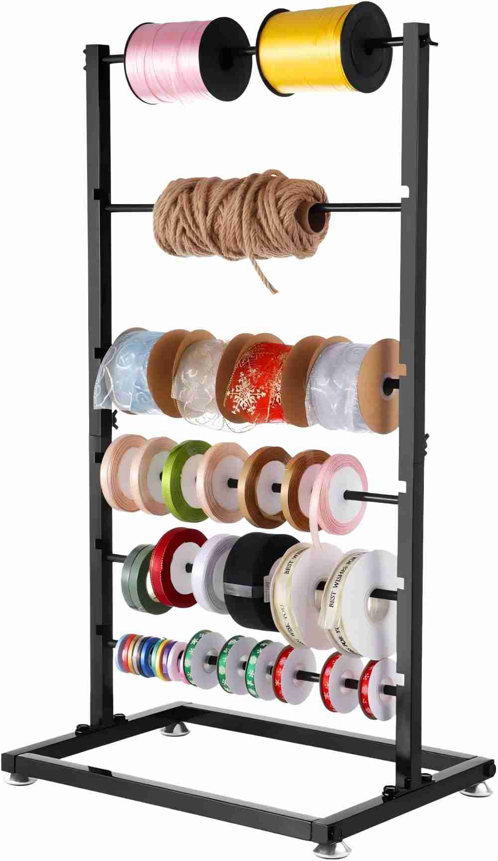 Latitude Run® 6-Tier Ribbon Holder, Large Capacity Ribbon Storage Rack ...