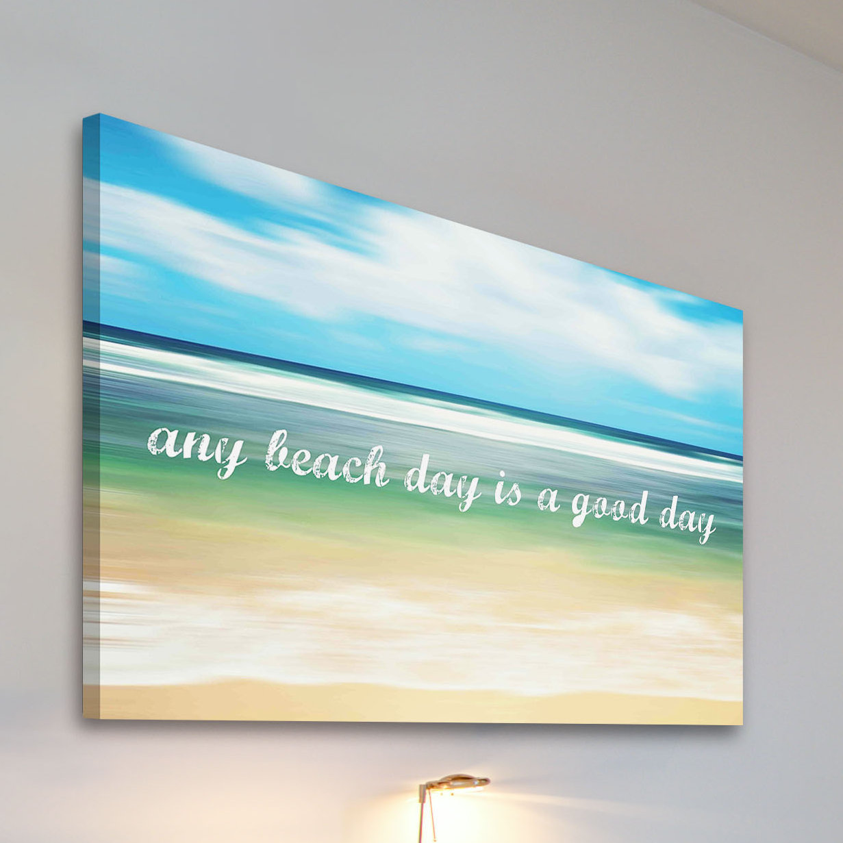 Marmont Hill 'Any Beach Day' by Sylvia Cook Painting Print on Wrapped ...