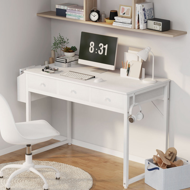 17 Stories 40 Inch Computer Desk Writing Desk With Drawers | Wayfair