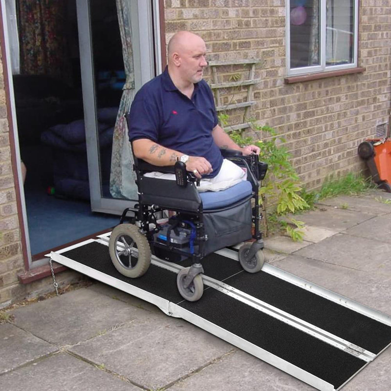 iYofe Non Skid Wheelchair Ramp, Threshold Ramp With An Applied Slip ...