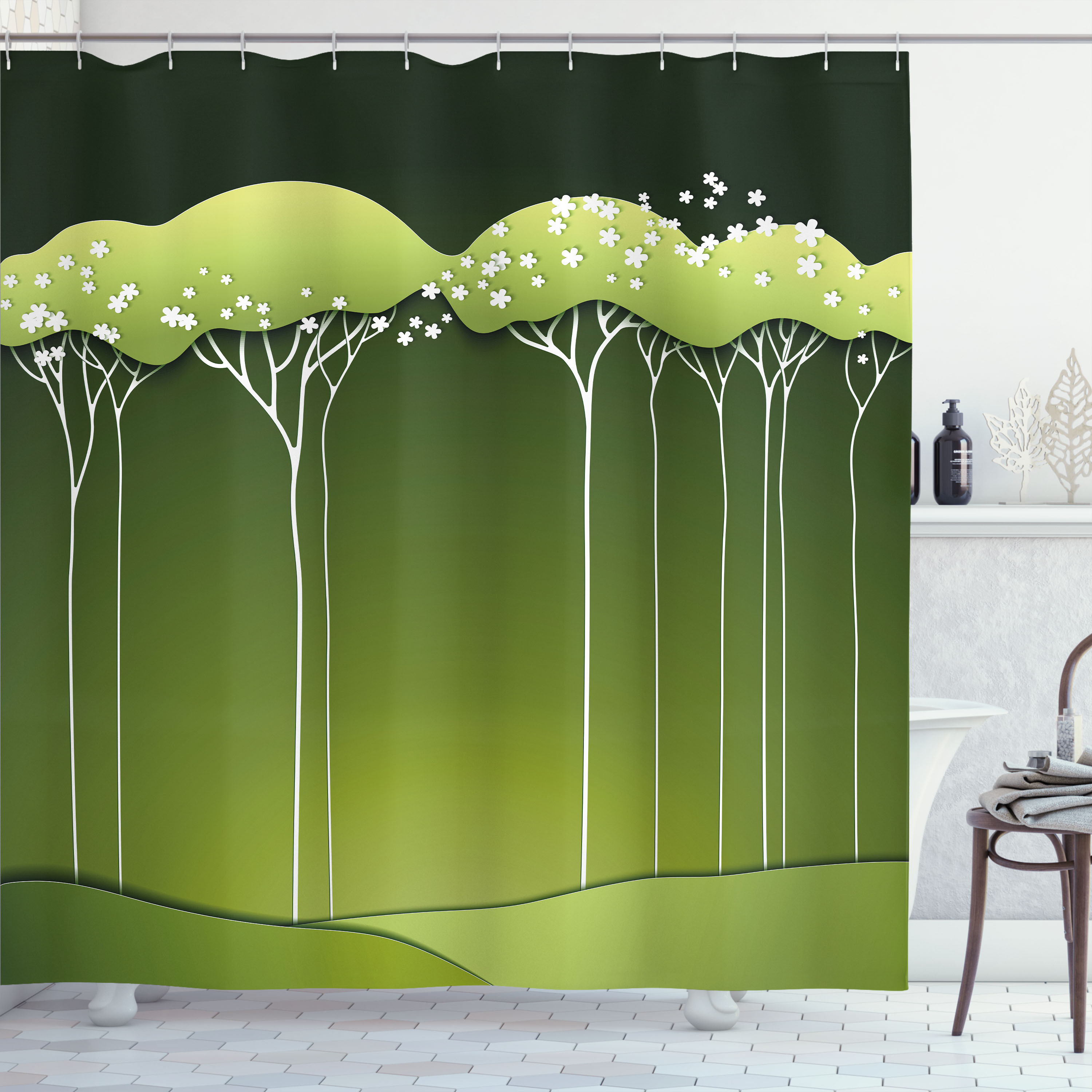 East Urban Home Anays Shower Curtain with Hooks Included | Wayfair
