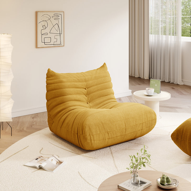 Trule Abbie 34.2'' Lazy Sofa Floor Sofa Bean Bag Chair Corduroy Sofa ...