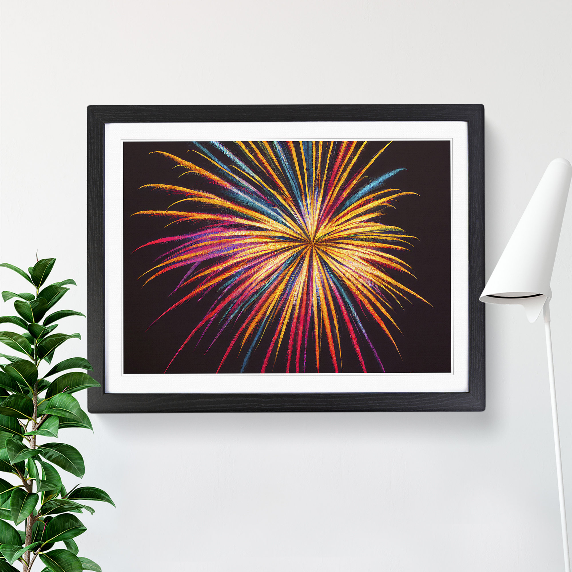 17 Stories Magical Fireworks - Picture Frame Graphic Art | Wayfair.ie