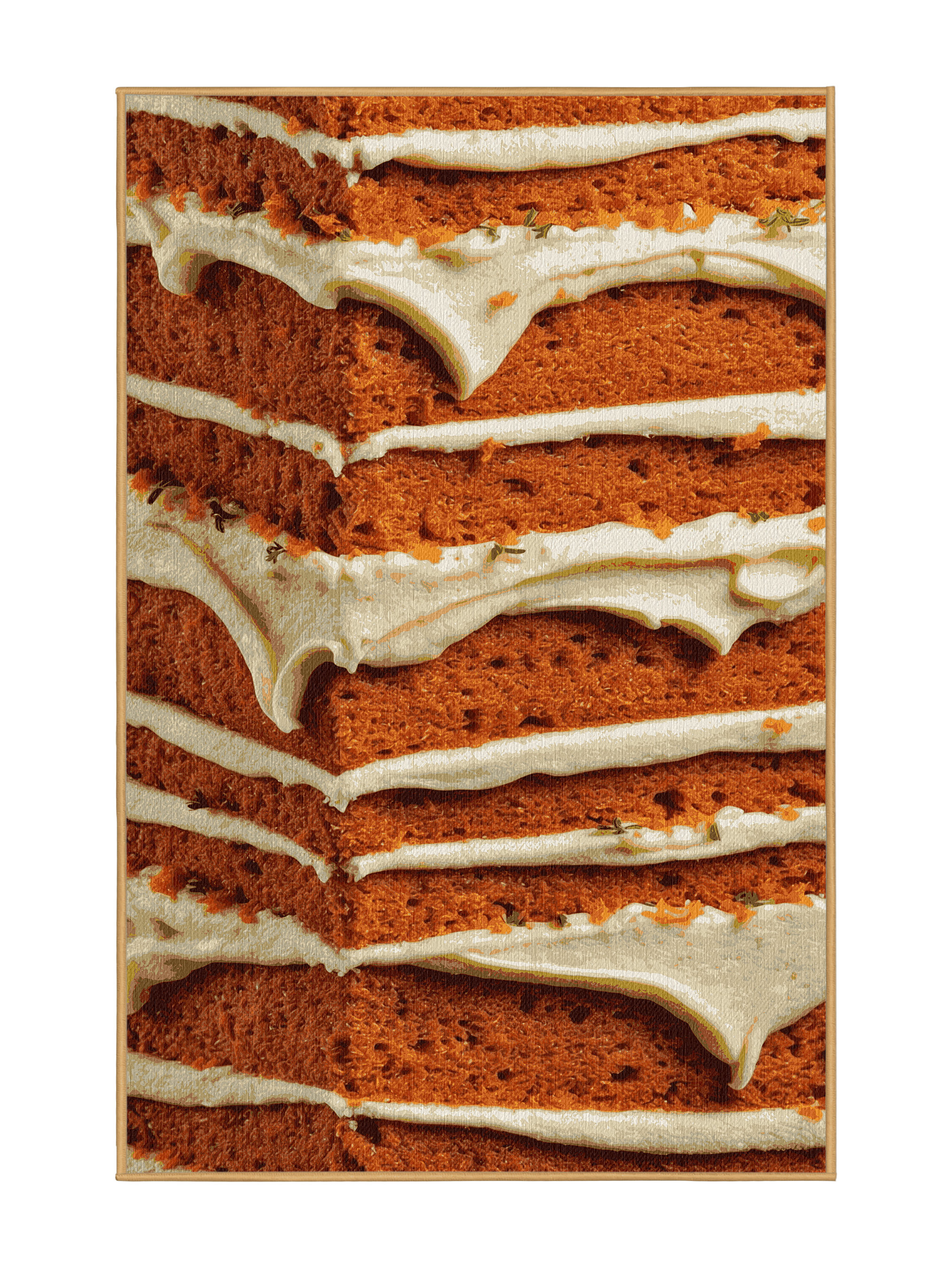 Dakota Fields Washable Carrot cake Desserts Area Rug | Wayfair