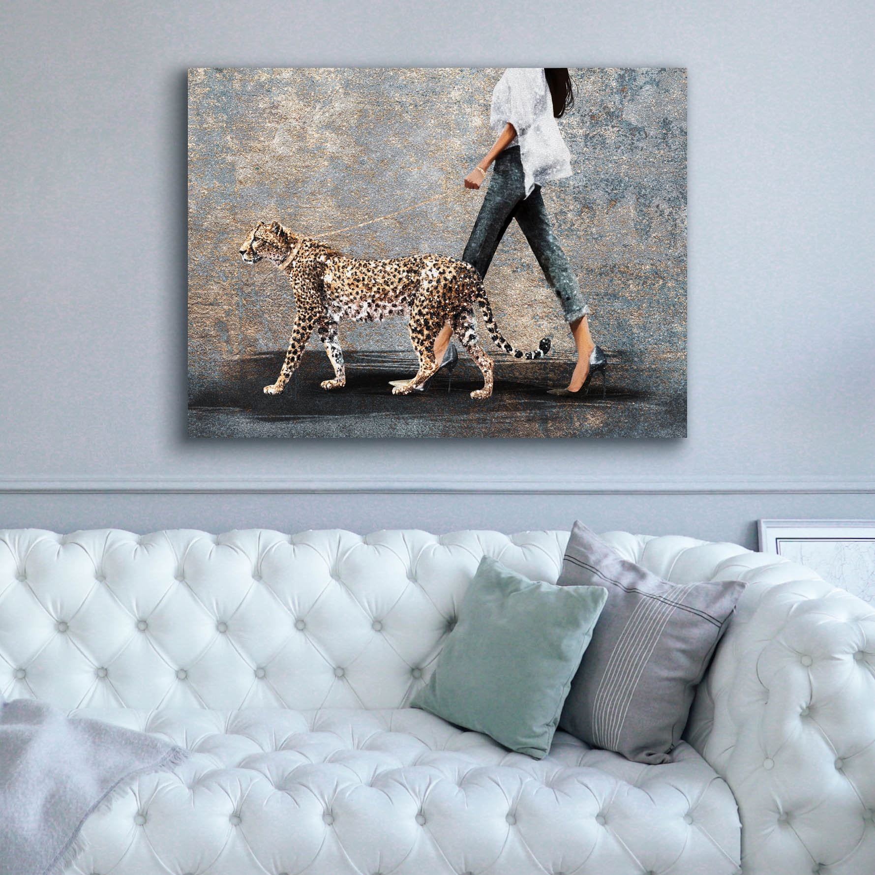 Red Barrel Studio 'Woman With Leopard' by Svetlana Aleynikova Canvas ...