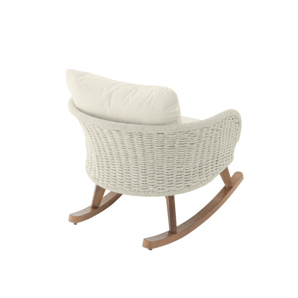 NFusion Javier Woven Rope Rocking Chair With Removable Cushions | Wayfair
