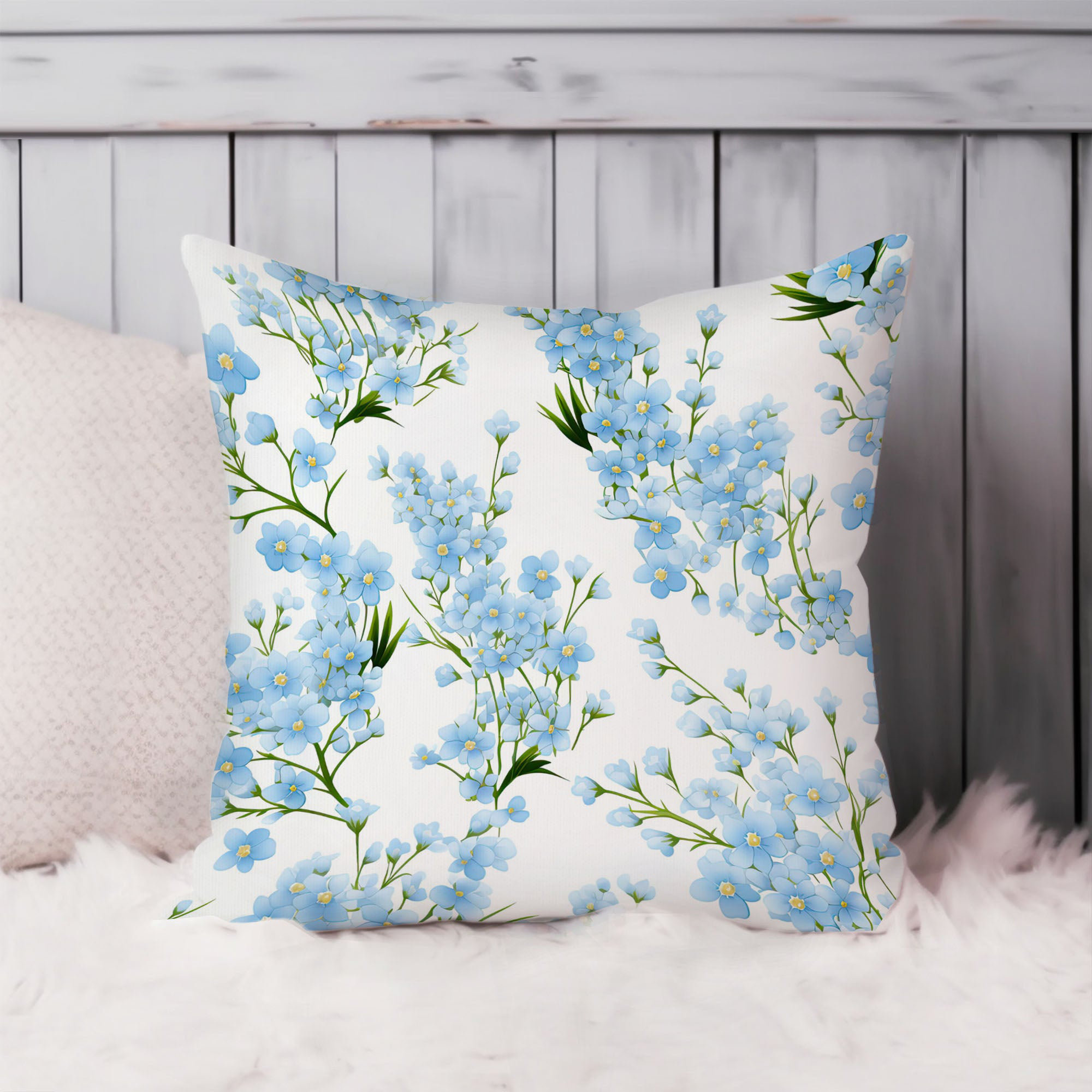 Ethan Taylor Floral Blue Flower Floral Modern Cottagecore Pattern VIII ...