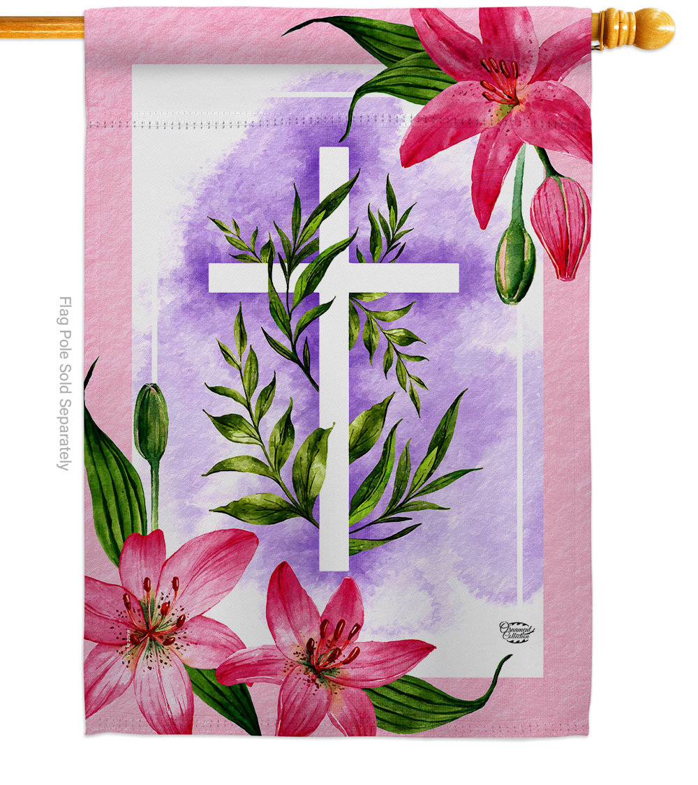 Ornament Collection Double Sided 40'' H x 28'' W Polyester Easter House ...