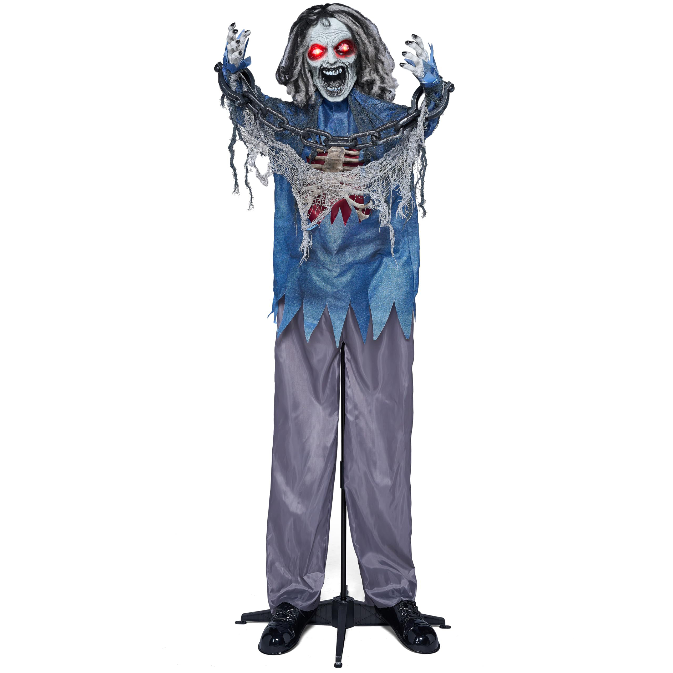 The Holiday Aisle® 70" Halloween Decorations Standing Zombie ...