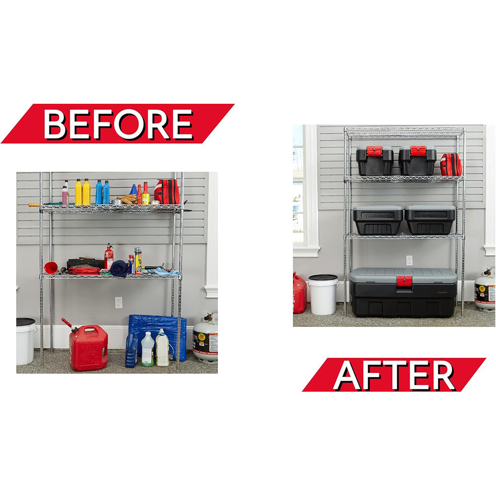 Rubbermaid Actionpacker Storage Bins, 48 & 8 Gallon, 3 Pack, Lockable ...