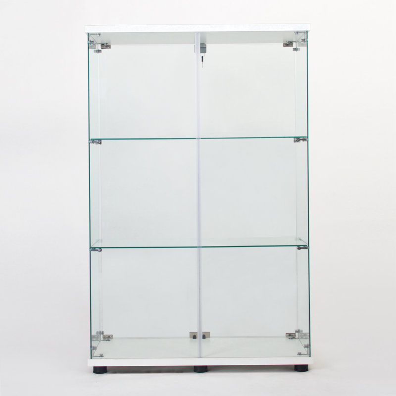 Delight Glass Display Stand,Glass Cabinet 3 Shelves with Door,Floor ...
