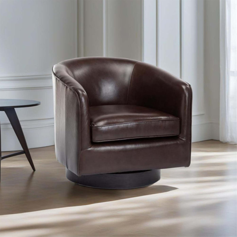 MARONGWE2 Tanner Top Grain Leather Swivel Chair | Wayfair