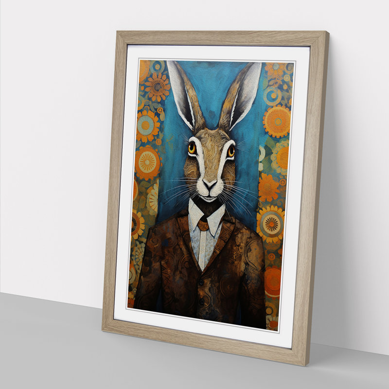 Happy Larry Hare Expressionism Art - Framed Print | Wayfair.co.uk