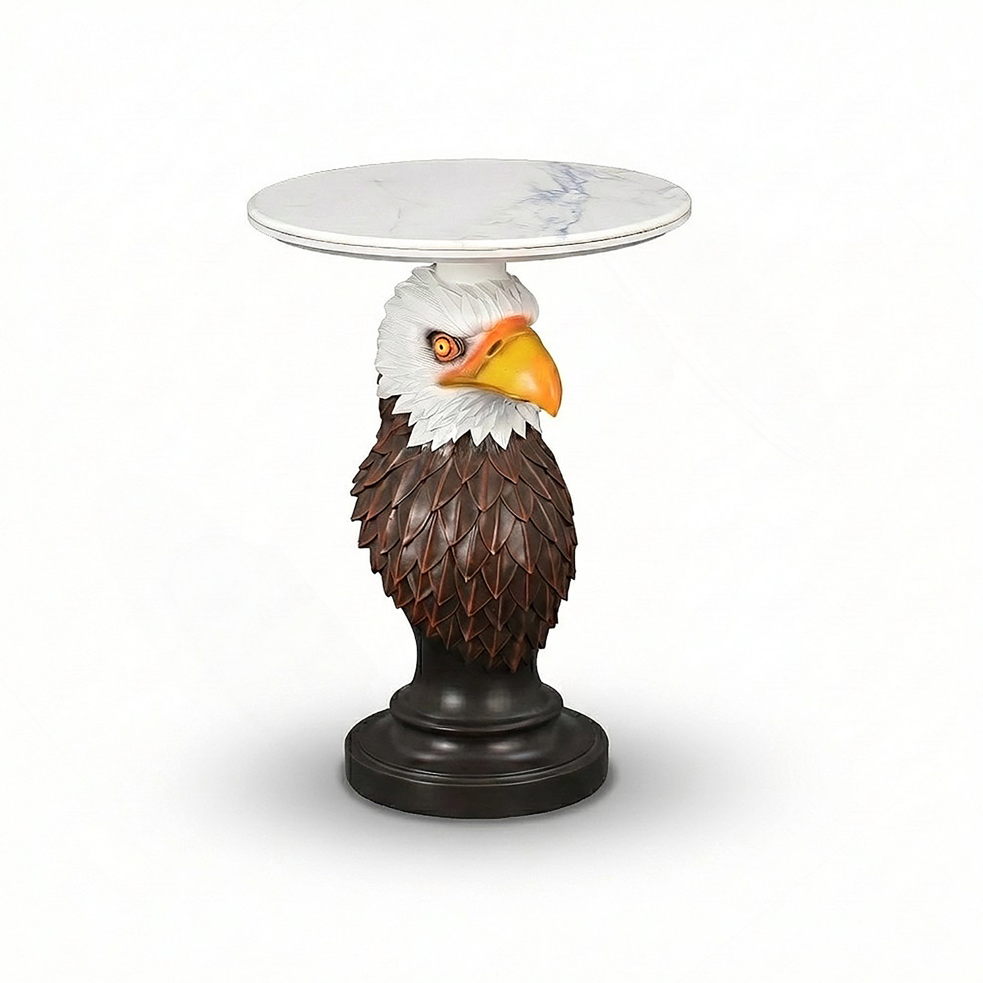 Foundry Select Eagle Head Accent Table Animal Statue End Tables ...