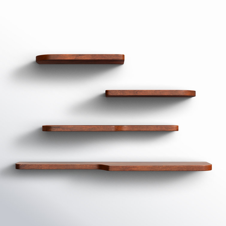 AllModern Valetta 4 Piece Mango Floating Shelf & Reviews | Wayfair