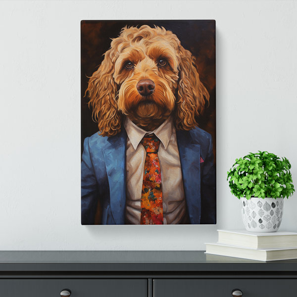Happy Larry Cockapoo in a Suit Painting No.5 | Wayfair.co.uk