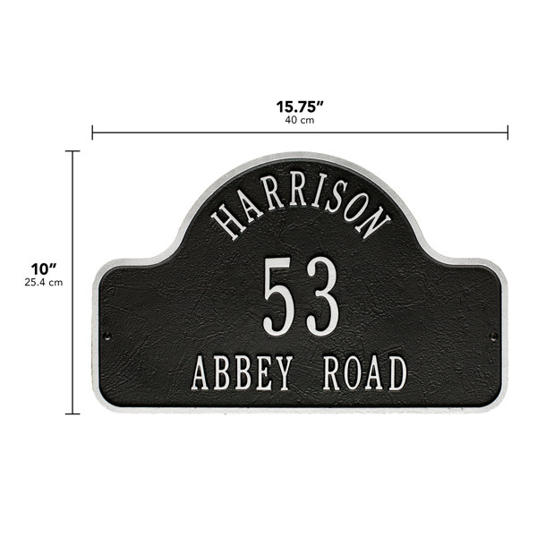 Old Century Forge Lexy 3-Line Wall Address Plaque & Reviews | Wayfair