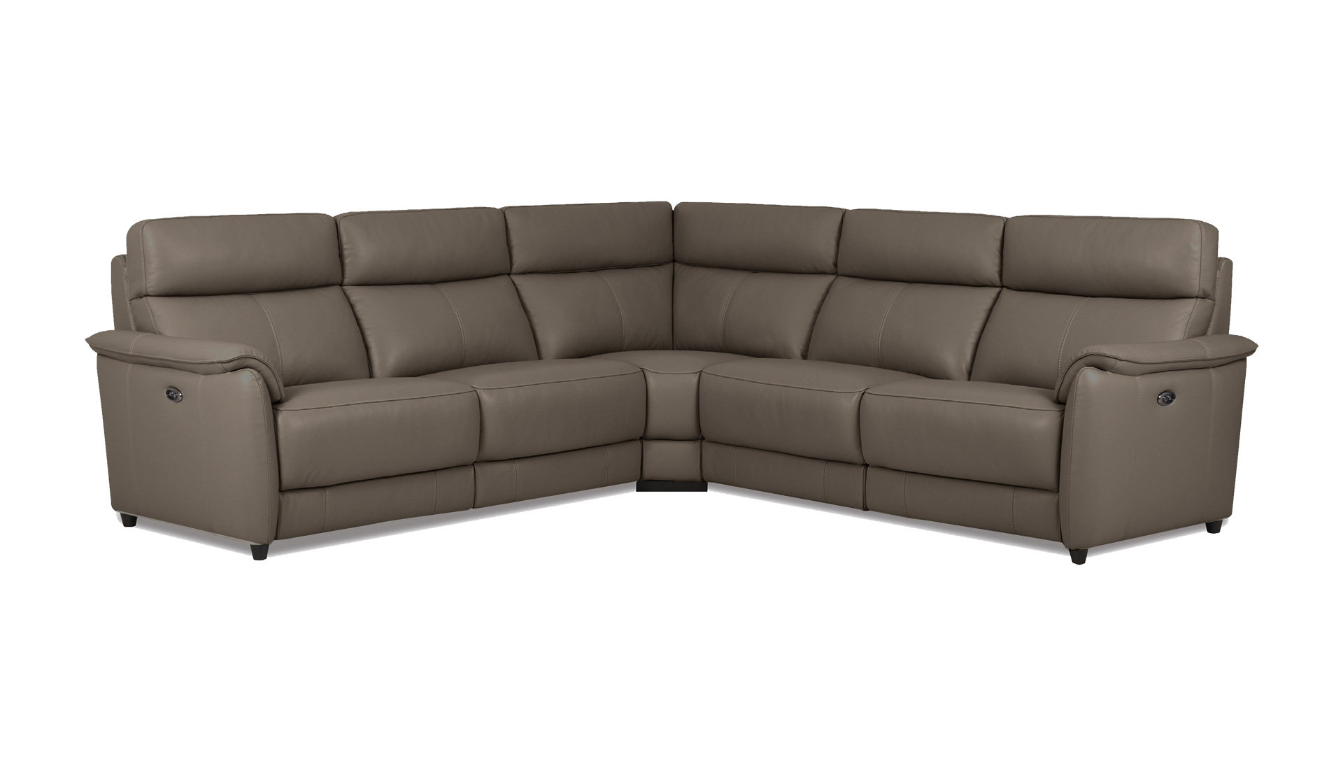 AE Design 104" Wide Genuine Leather Symmetrical Reclining Corner ...