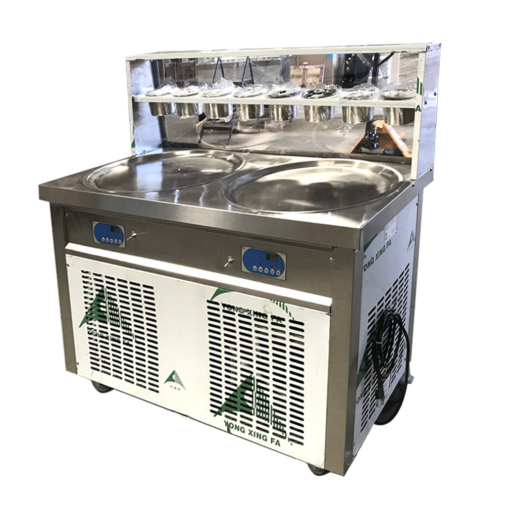 Cooler Depot Two Pan Fried Ice Cream Rolling Machine | Wayfair