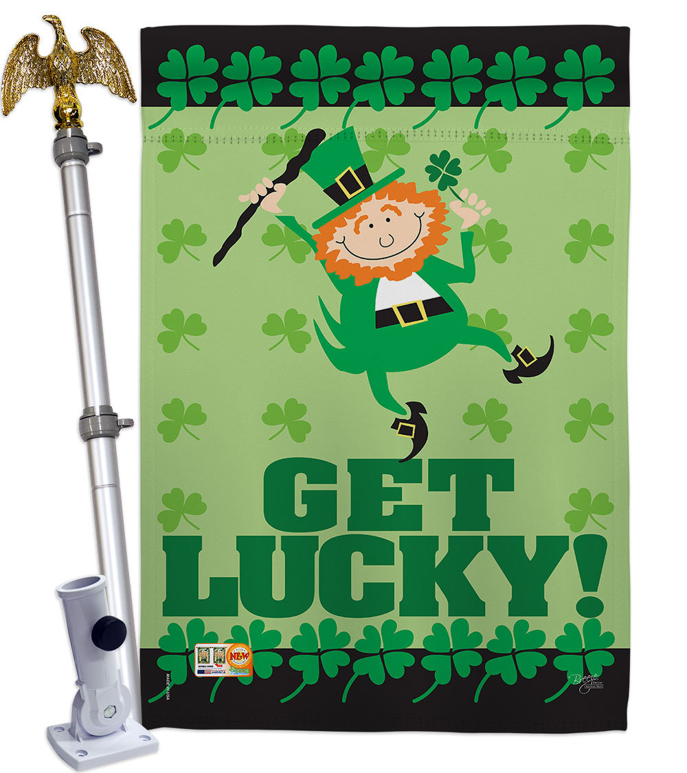 Breeze Decor Decorative House 2-Sided Polyester 3'4 x 2'4 ft. Flag Set ...