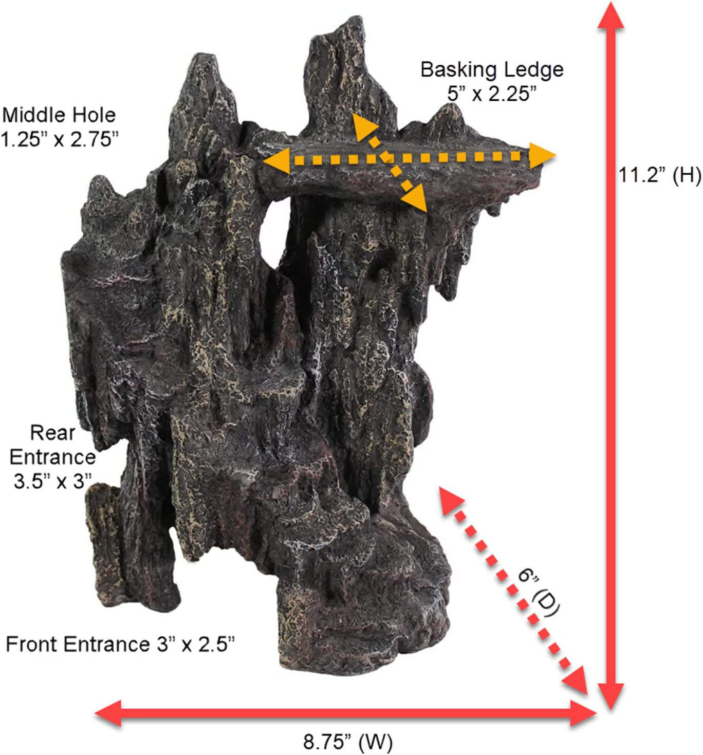 Penn Plax Reptology Shale Scape Cavernous Cliff | Wayfair