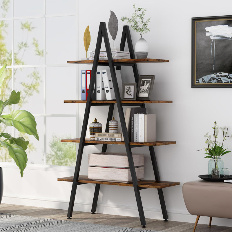 17 Stories Knightsen 65" H x 35" W Steel Ladder Bookcase & Reviews ...